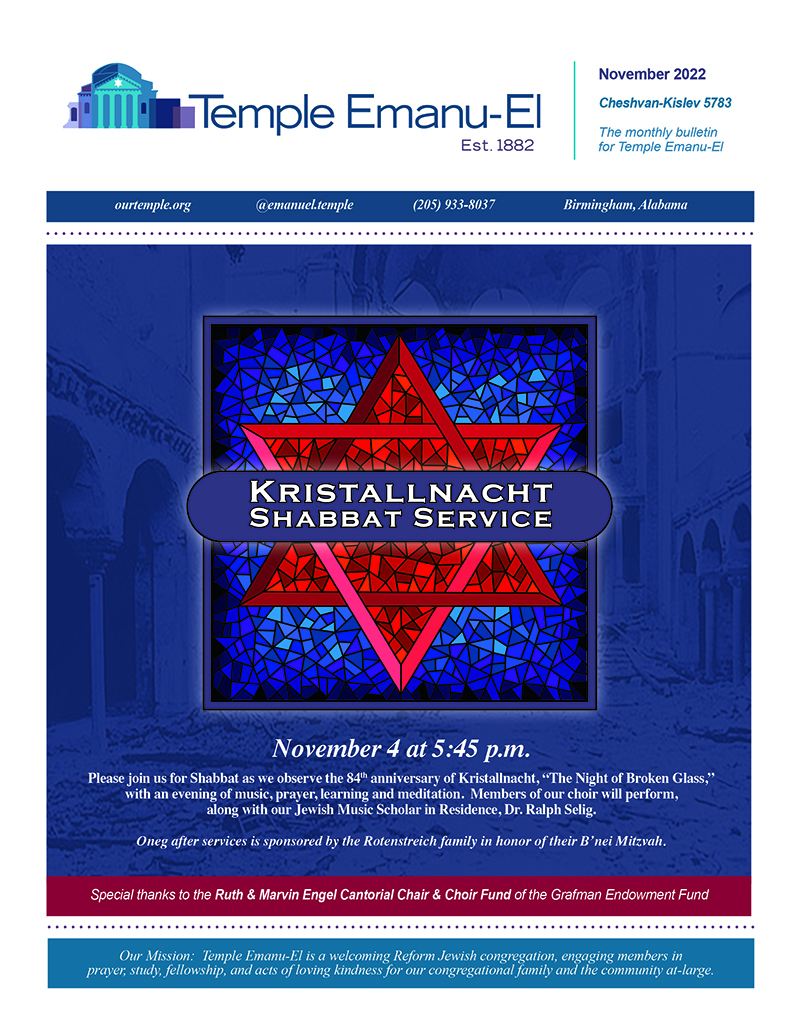 Our Temple Bulletin – Temple Emanu-El